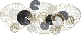 Kovová nástěnná dekorace Luxy B 124,5x55 cm černá/zlatá