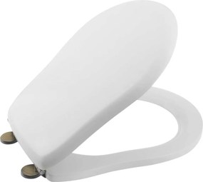 Sapho Kerasan Retro - WC sedátko Soft Close, bílá/bronz 108601N