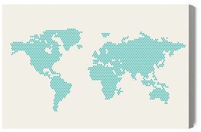 Obraz Mapa Světa Z Teček Nedostatek Nedostatek Plátno Canvas 120x80
