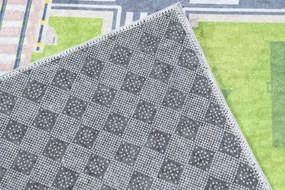 Dětský koberec s motivem zeleného města Šířka: 80 cm | Délka: 150 cm