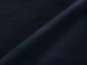 Tmavě modrá čalouněná dvoulůžková postel s úložným prostorem s roštem 200x200 cm Lupine – Micadoni