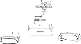 Eglo 97692 - LED RGB Bodové svítidlo PALOMBARE-C 2xLED/5W/230V