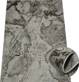 BE Koberec Wenus 7770 GREY - šedý obdélníkový Rozměr: 60x100 cm