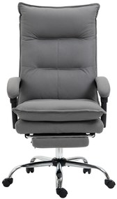 Kancelářská židle Vinsetto s masážní funkcí, výškově nastavitelná kancelářská židle, ergonomická židle k PC v tmavě šedé barvě pro pohodlí v kancelář…