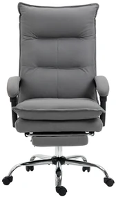 Kancelářská židle Vinsetto s masážní funkcí, výškově nastavitelná kancelářská židle, ergonomická židle k PC v tmavě šedé barvě pro pohodlí v kancelář…