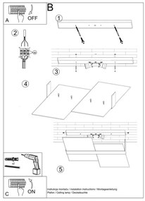 Sollux SL.0188 - Stropní svítidlo MASSIMO 2xE27/60W/230V bílá/chrom