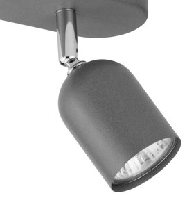 TK LIGHTING Bodový lustr - TOP 3302, 230V/10W/2xGU10, tmavě šedá/chrom