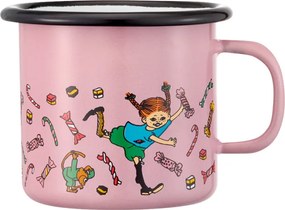 Hrnek Pippi Candy 2,5 dl, smalt / růžový