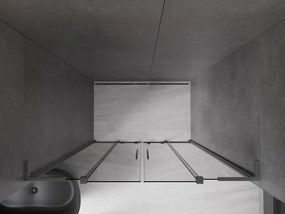 Mexen Velar L Duo, posuvné sprchové dveře do otvoru 150 cm, 8mm šedé sklo, grafit broušený, 871-150-003-42-66