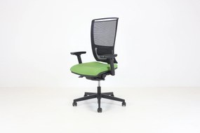 NOWY STYL Židle kancelářská, NS, zelená/černá, područky