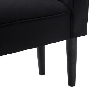 HOMCOM Lavice Ložnice Lavice Čalouněná lavice černá 102x31x51cm z MDF a pěny pro útulné akcenty | Aosom.de