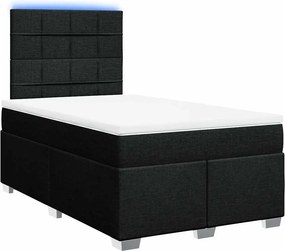 Box spring postel s matrací černá 120x200 cm textil 3292757