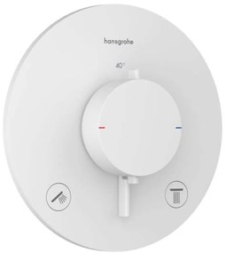 Hansgrohe Ecostat Comfort S - Termostatická baterie pod omítku, pro 2 spotřebiče, matná bílá 33715700