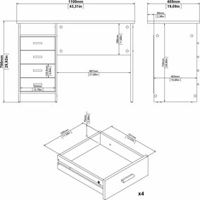 FALCO Psací stůl Felix 146 dub sonoma