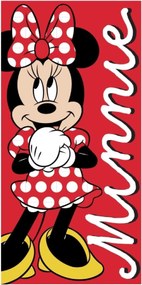 Dětská bavlněná osuška Robin Minnie 70x140 cm červená