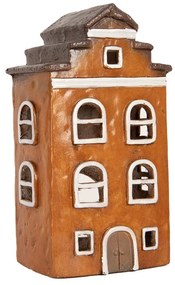 Cihlový domek svícen na čajovou svíčku Homely - 20*15*34 cm