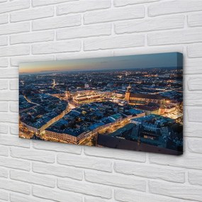 Obrazy na plátně Krakov noční panorama 120x60 cm