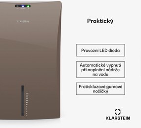 Klarstein Drybest 2000 2G, odvlhčovač vzduchu, ionizátor, 700 ml/24 h, 70 W, hnědá