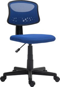 HOMCOM Ergonomická kancelářská židle bez područek, otočná kancelářská židle s prodyšným síťovinovým opěradlem, nastavitelná výška, nosnost 120 kg, mod