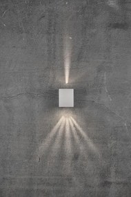 NOR 49711001 Venkovní nástěnné svítidlo Canto Kubi 2 2x6W LED bílá čirá - NORDLUX