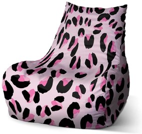 Sedací vak Bean růžový gepard, růžová