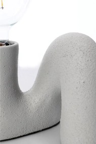 Šedá keramická stolní lampa se skleněným stínidlem (výška 12,5 cm) Jael – Yes Everyday