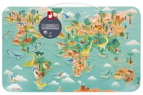 Janod Magnetická hračka Mapa Dinosauři světa 50 ks magnetek
