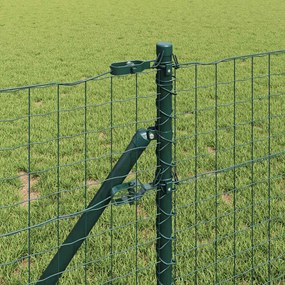 Zabudovaný plotový sloupek 26 ks Zelená Práškově lakovaná ocel 3350115