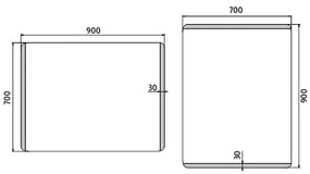 Nimco LED zrcadlo 900x700 ZP 17019