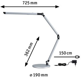 Paulmann 78911 FlexBar bílá LED stolní lampa, 10,6W LED, výška 36cm