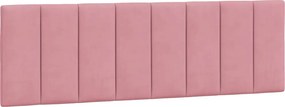 Postel s matrací Hanko růžová 160 x 200 cm samet 3208609