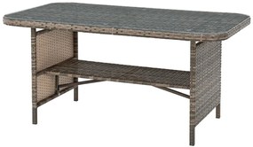4dílná sada zahradního ratanového nábytku BestBerg Florence BBRF-1006BR / hnědá/krémová