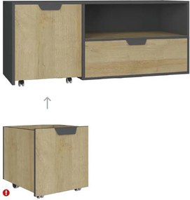 NANO | TV stolek NA10 se zásuvkou | 120 cm | dub riviera