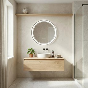 Tutumi Zrcadlo ⌀60 cm s vyhříváním a regulovatelným LED osvětlením HOM-00203