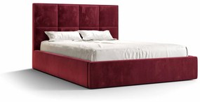 Manželská postel 160 cm Gino (bordó) (s roštem a úložným prostorem). 1046931