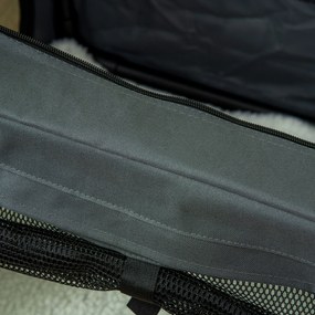 PawHut přepravka pro psy se síťovaným oknem a polštářem, přepravka pro kočky Oxford šedá pro psy do 4 kg | Aosom.de
