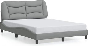 Rám postele bez matrace Hvar světle šedý 140 x 190 cm textil 3207765