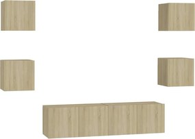6dílný set TV skříněk dub sonoma kompozitní dřevo 3078975