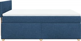 Box spring postel s matrací modrá 160x200 cm textil 3286737