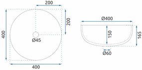Skleněné umyvadlo na desku REA SUE transparent