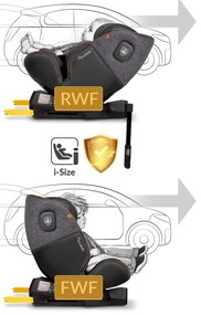 Autosedačka Nukido Prestige Line 0-36 kg ISOFIX v černé a šedé barvě pro bezpečné cestování