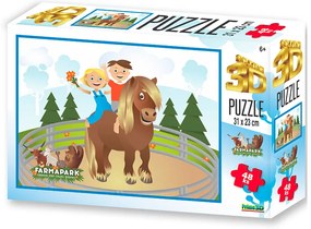 PRIME 3D PUZZLE - FARMAPARK KONÍK 48 dílků