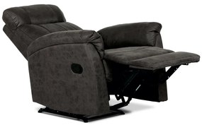 Autronic Relaxační sedačka 3+1+1, potah hnědá látka v dekoru broušené kůže, funkce Relax I/II s aretací ASD-311 BR3