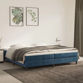 Rám postele s boxspringem tmavě modrý 200x200 cm samet 3120794