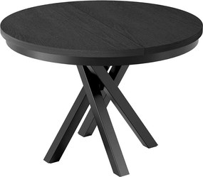 Jídelní stůl MALUMI MM-12 | rozkládací | Ø 100 cm | černá