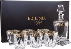 BOHEMIA QUADRO BAROKO PLATINUM WHISKY SADA 1+6 KS