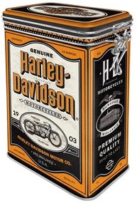 Postershop Plechová dóza s klipem - Genuine Harley-Davidson 1,3l