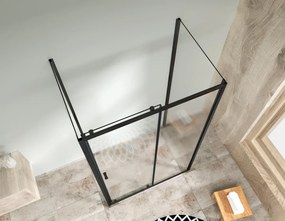 NICOL COMBI II Black 90x100x90 Grape Sprchový kout s posuvnými dveřmi