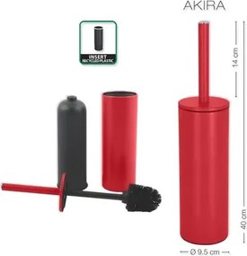Spirella AKIRA WC štětka matná červená / ocel