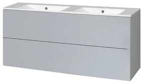 Mereo Aira, koupelnová skříňka s keramickým umyvadlem 121 cm, šedá CN733